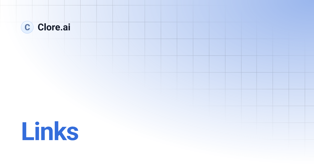 Links | Clore.ai