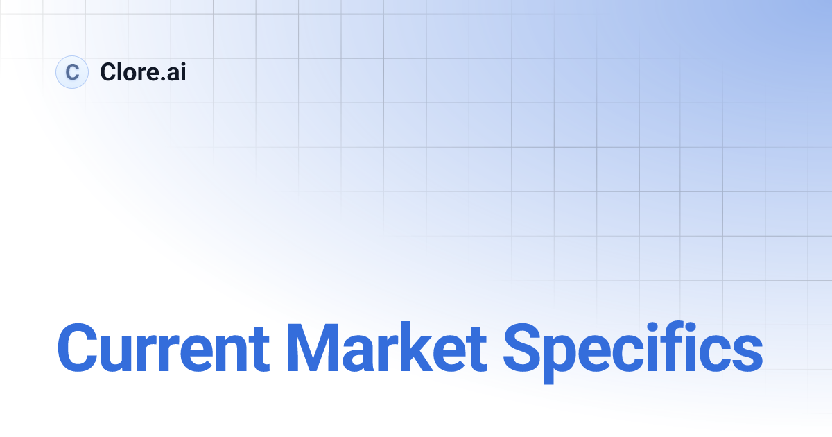 Current Market Specifics | Clore.ai